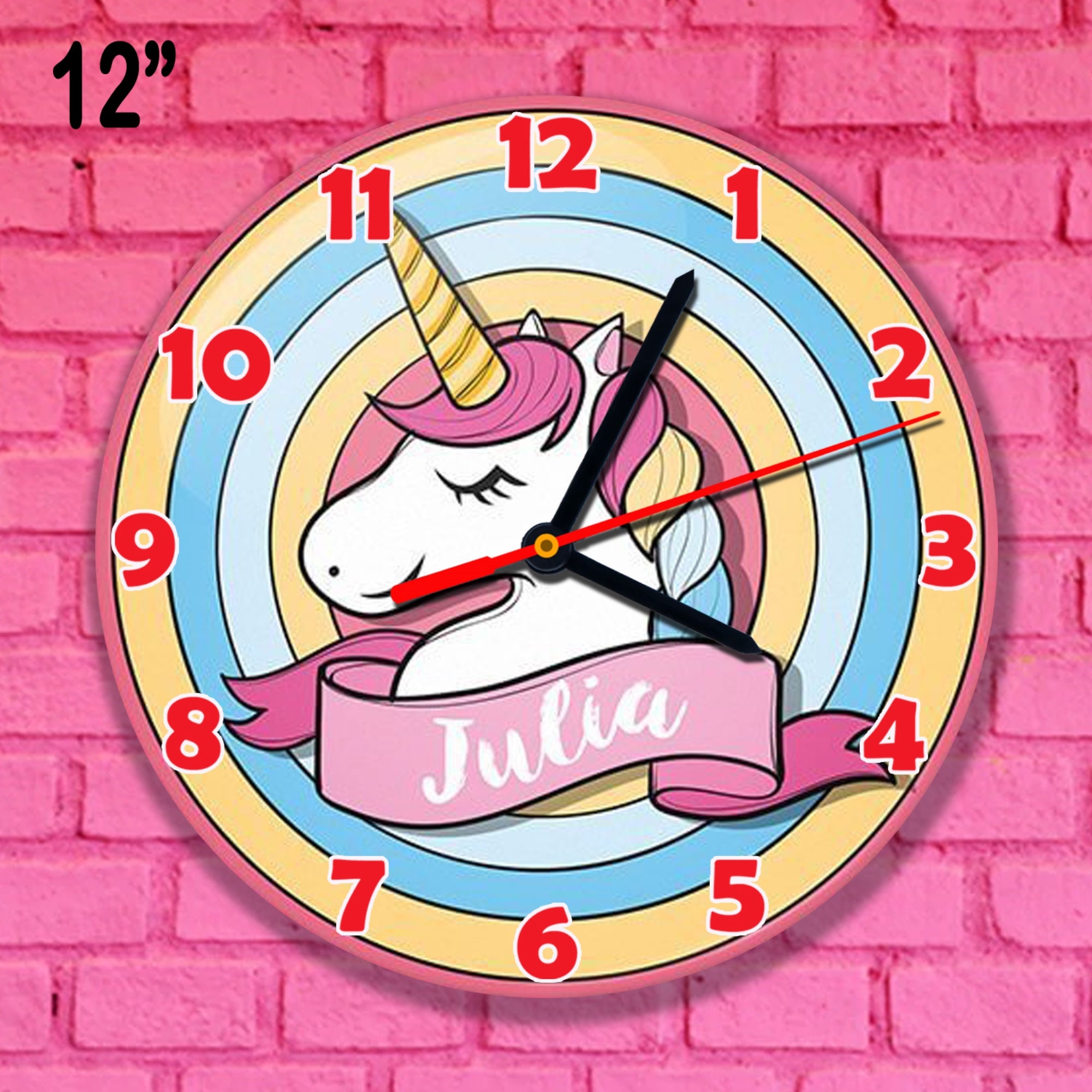 Unicorn tema arte reloj de pared reloj de pared casero Diseño | Etsy Unicorn tema arte reloj de pared reloj de pared casero Diseño | Etsy
