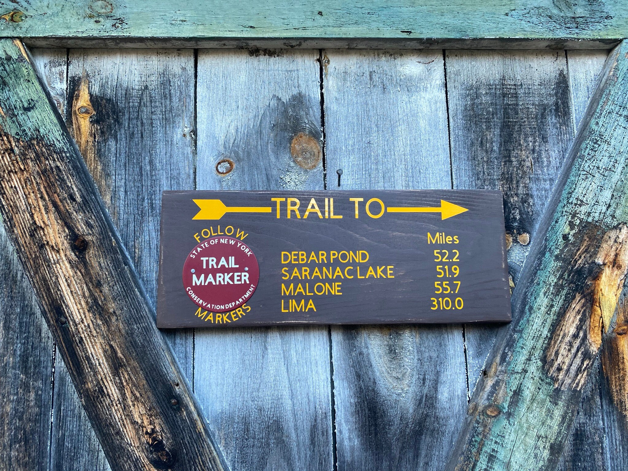 Adirondack Mountain Trail Sign 46r - Etsy.de