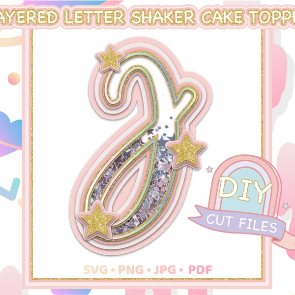 Letter J Cake Topper - Etsy