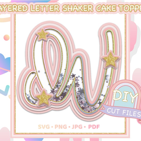 Letter W Cake Topper - Etsy