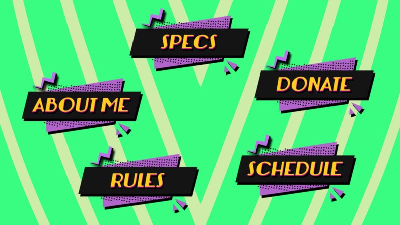 ANIMATED 90s Vibe Twitch Overlay Package | Stinger Transition ...