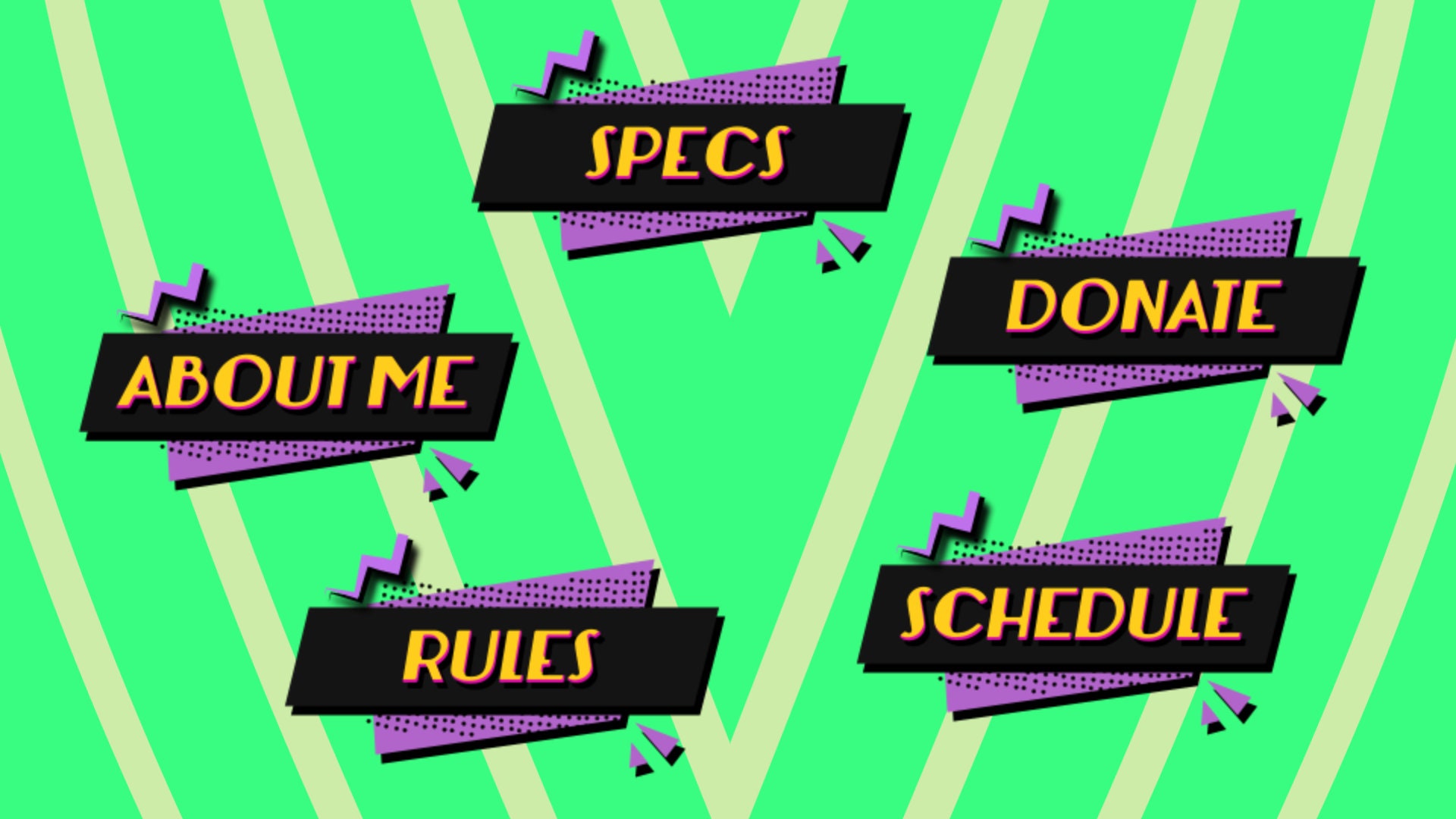 ANIMATED 90s Vibe Twitch Overlay Package | Stinger Transition ...