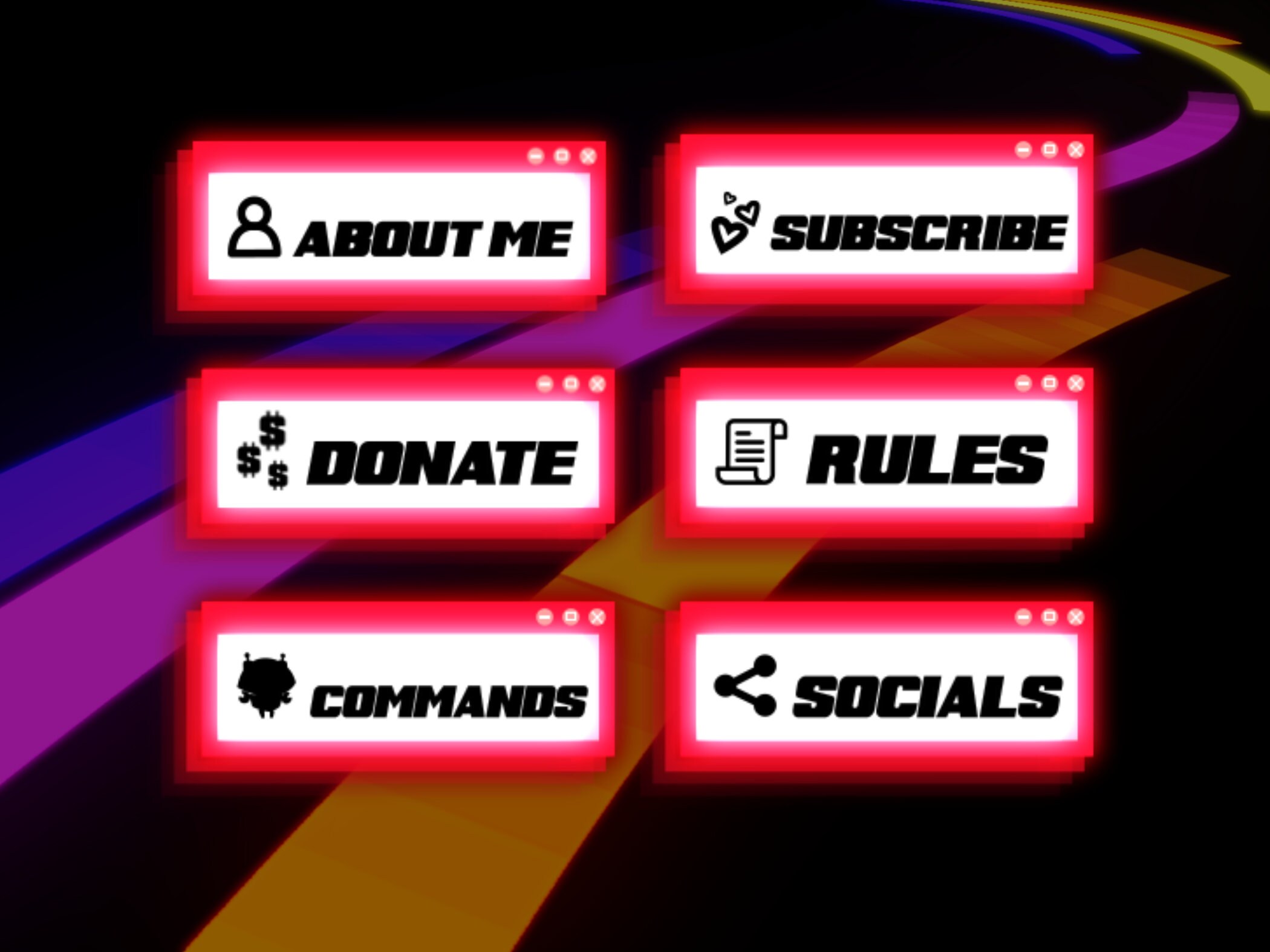 ANIMATED Vortex Twitch Overlay Package Stinger Transition Animated ...