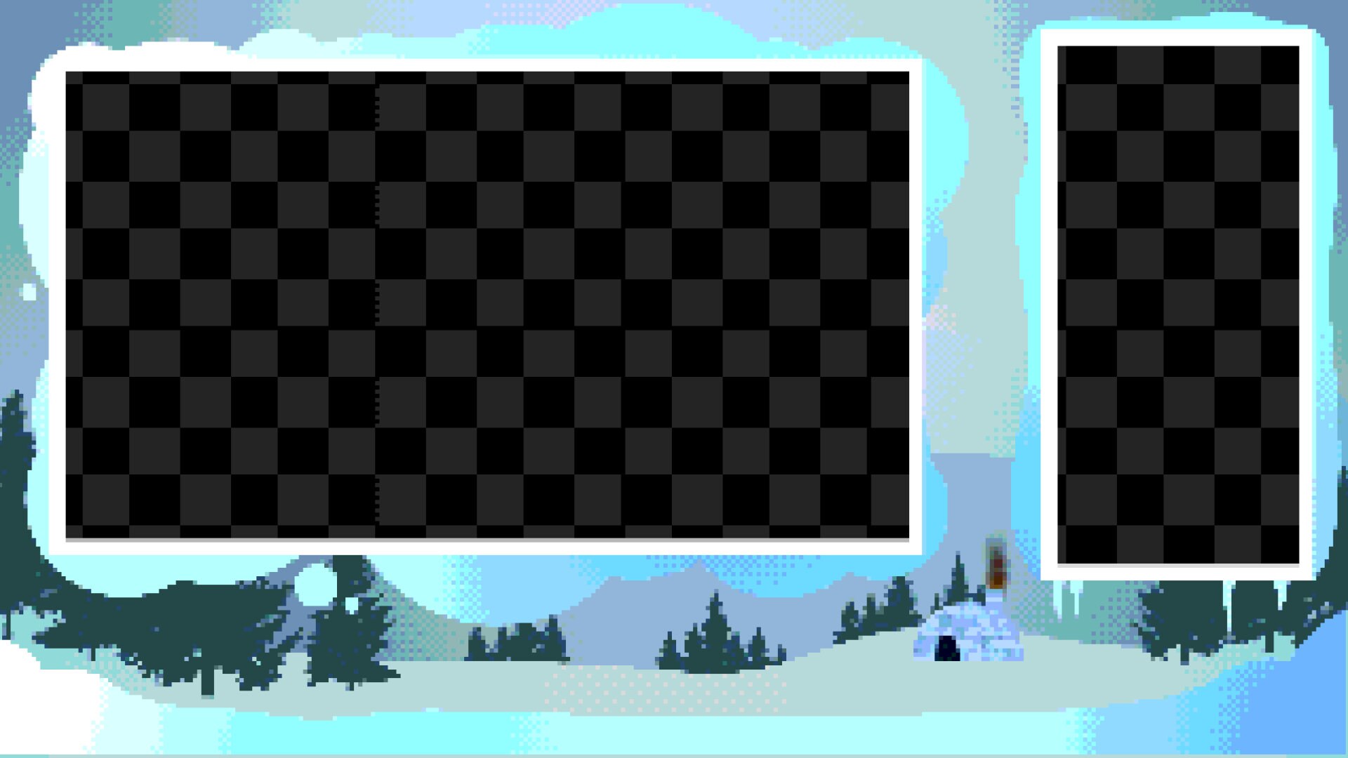 Snowy 16-bit Graphics Twitch Overlay FULL Package DAY VERSION 3 Stinger ...