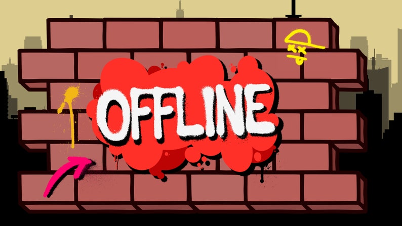 Graffiti Animated Screens Spray Paint City Urban Twitch Stream Screens ...