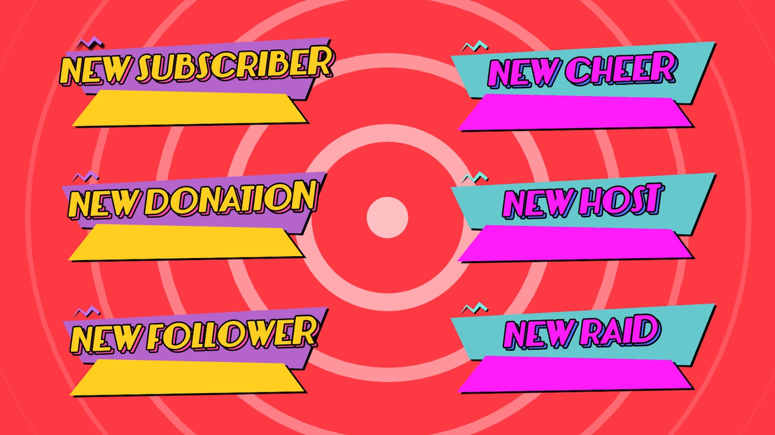 ANIMATED 90s Vibe Twitch Overlay Package | Stinger Transition ...