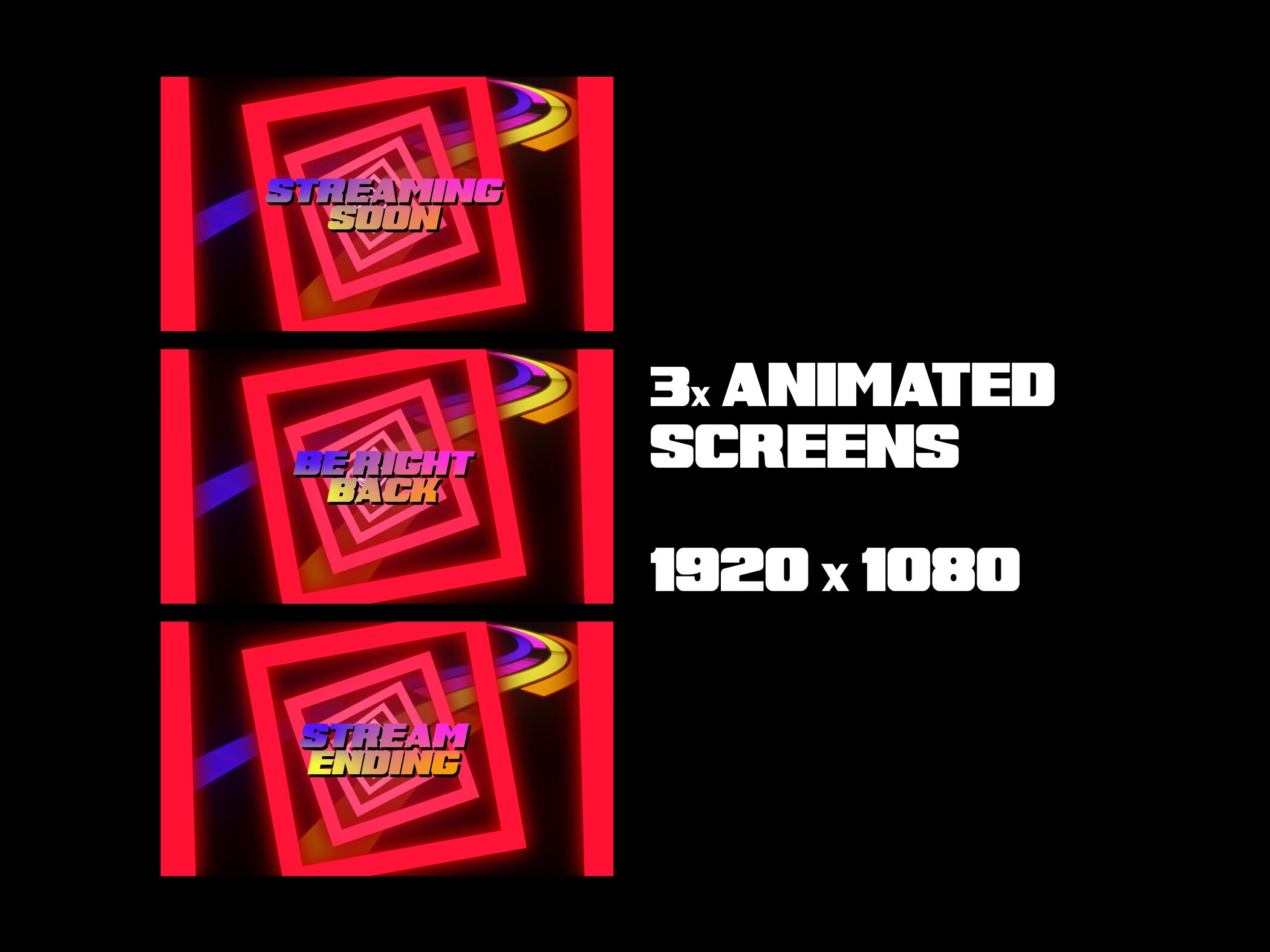 ANIMATED Vortex Twitch Overlay Package | Stinger Transition | Animated ...