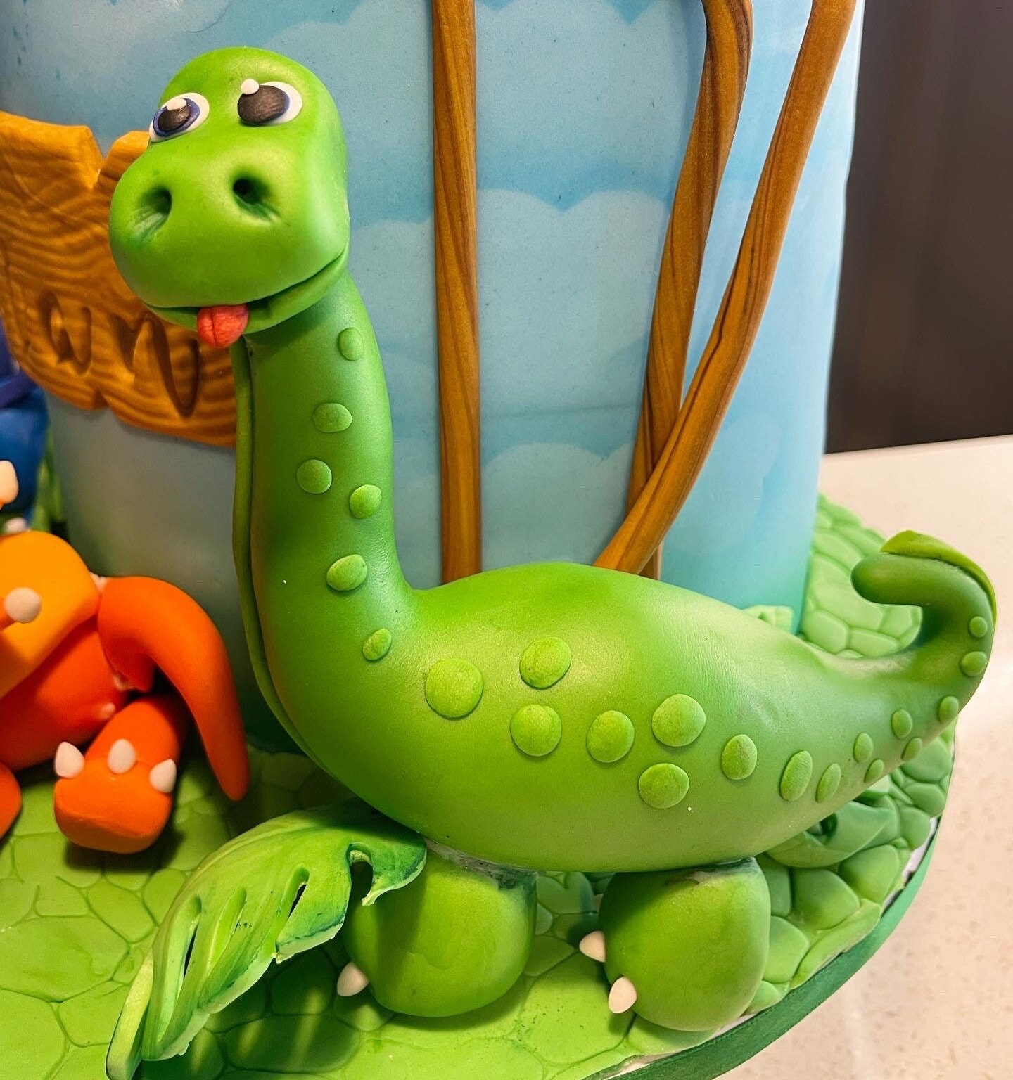 Fondant Dinosaur Cake, Topper Set Birthday, Cake Topper First Birthday ...