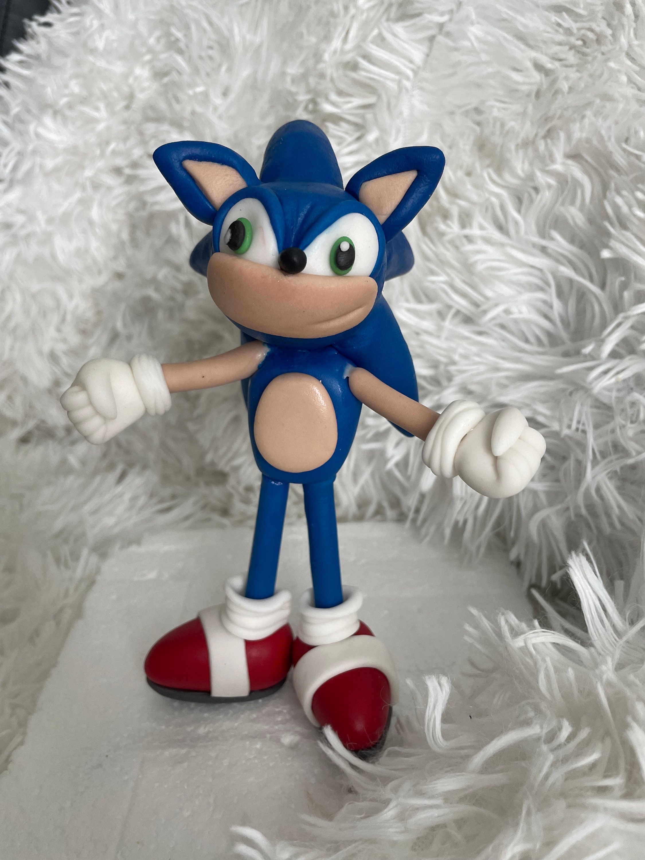 Sonic the Hedgehog Inspired Fondant Cake Toppe, Video Game Character ...