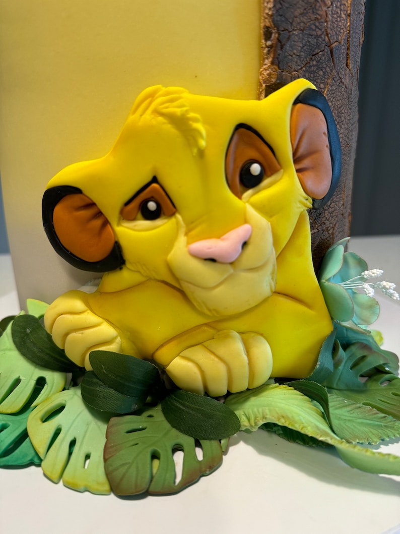 Simba Fondant Cake Topper 3D, Edible Custom Personalized Cupcakes, Lion ...