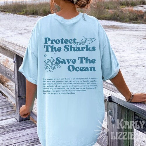 Protect Our Ocean Shirt Save the Sharks T-shirt Respect - Etsy