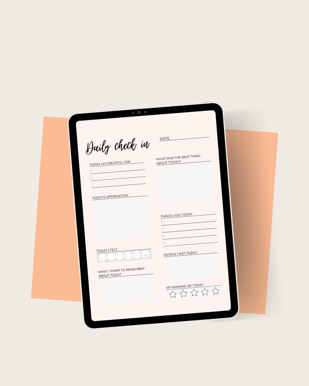 Daily Check-in Journal Printable | Mindfulness & Gratitude Worksheet ...