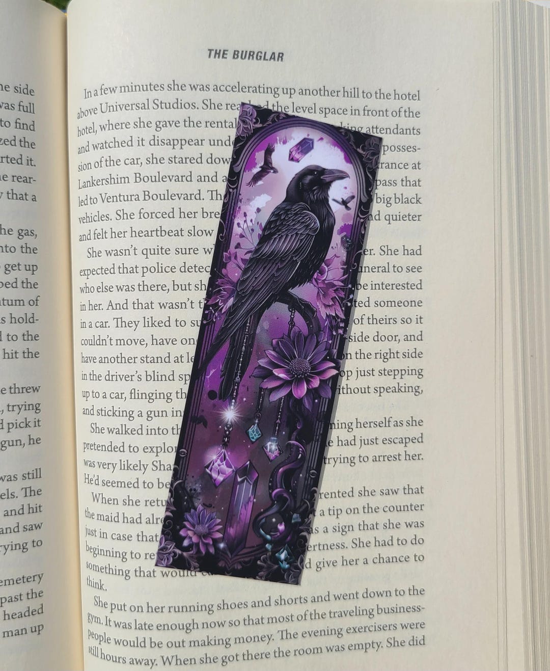 Fantasy Raven Crystals Purple Floral Soft Touch Laminate Suede Classic ...