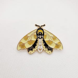 Moth Pins Celestial Moon Moth Gold Enamel Pins - Etsy