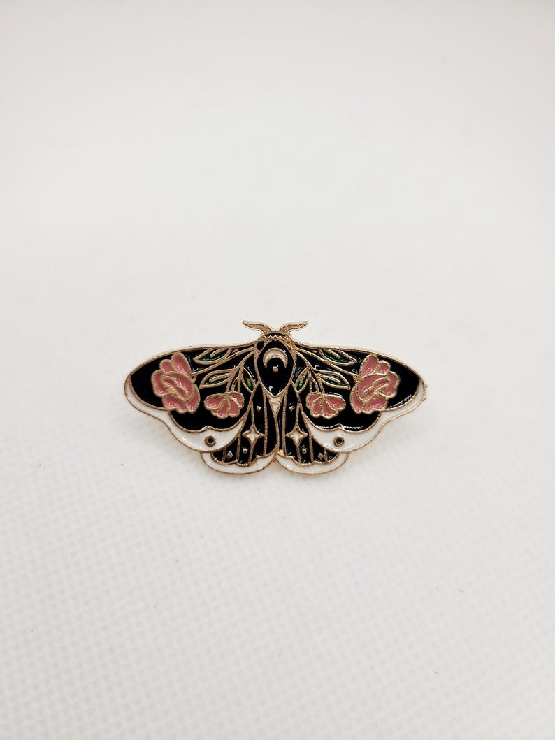 Moth Pins Celestial Moon Moth Gold Enamel Pins - Etsy