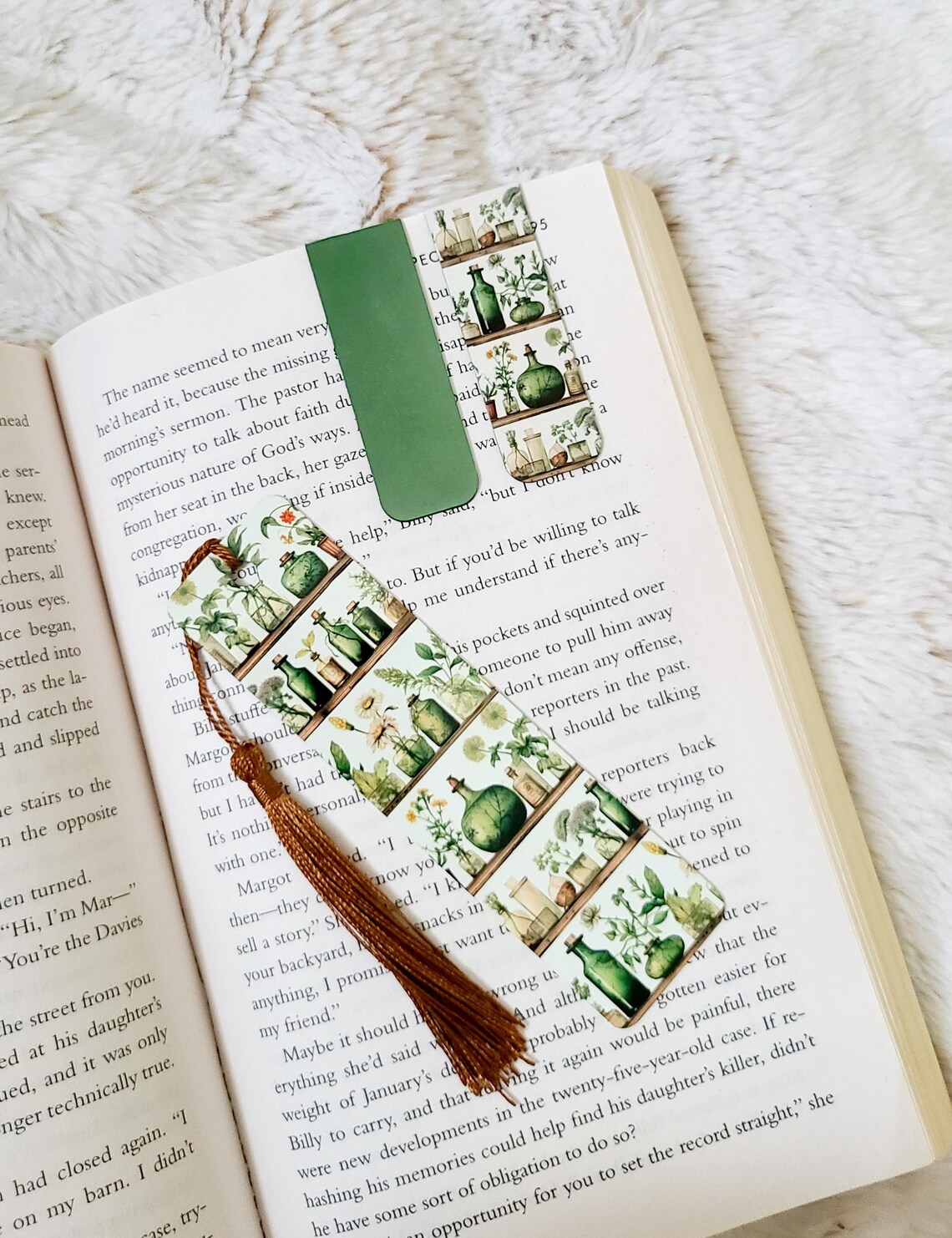 Botanical Apothecary Cottagecore Floral Metal or Magnetic Bookmark Set ...
