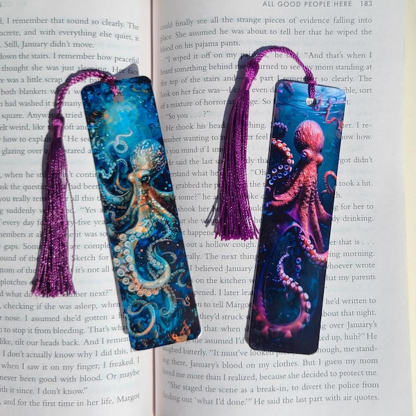 Octopus Bookmark - Etsy