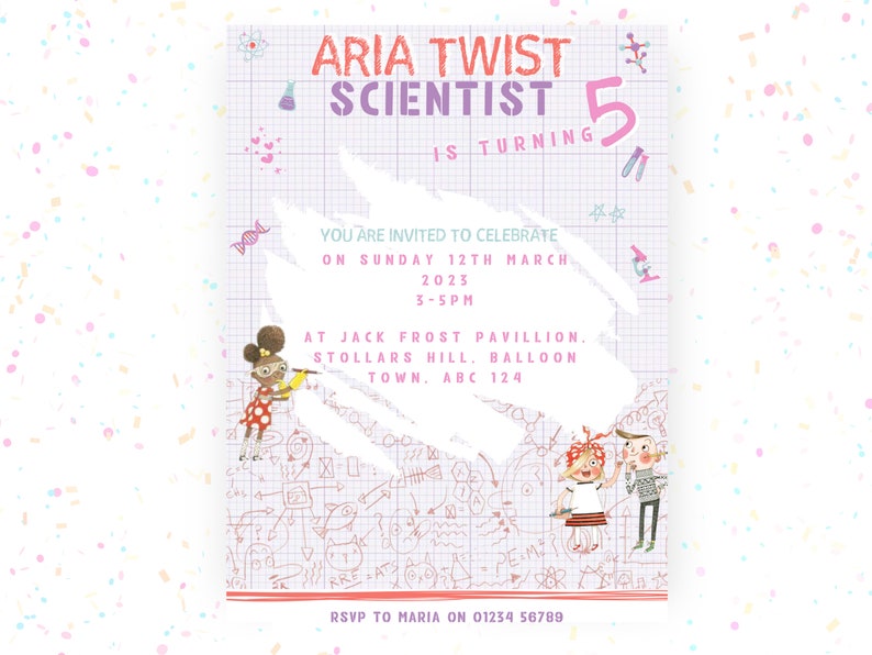 Ada Twist Scientist Birthday Invitation, Editable Ada Twist Scientist ...
