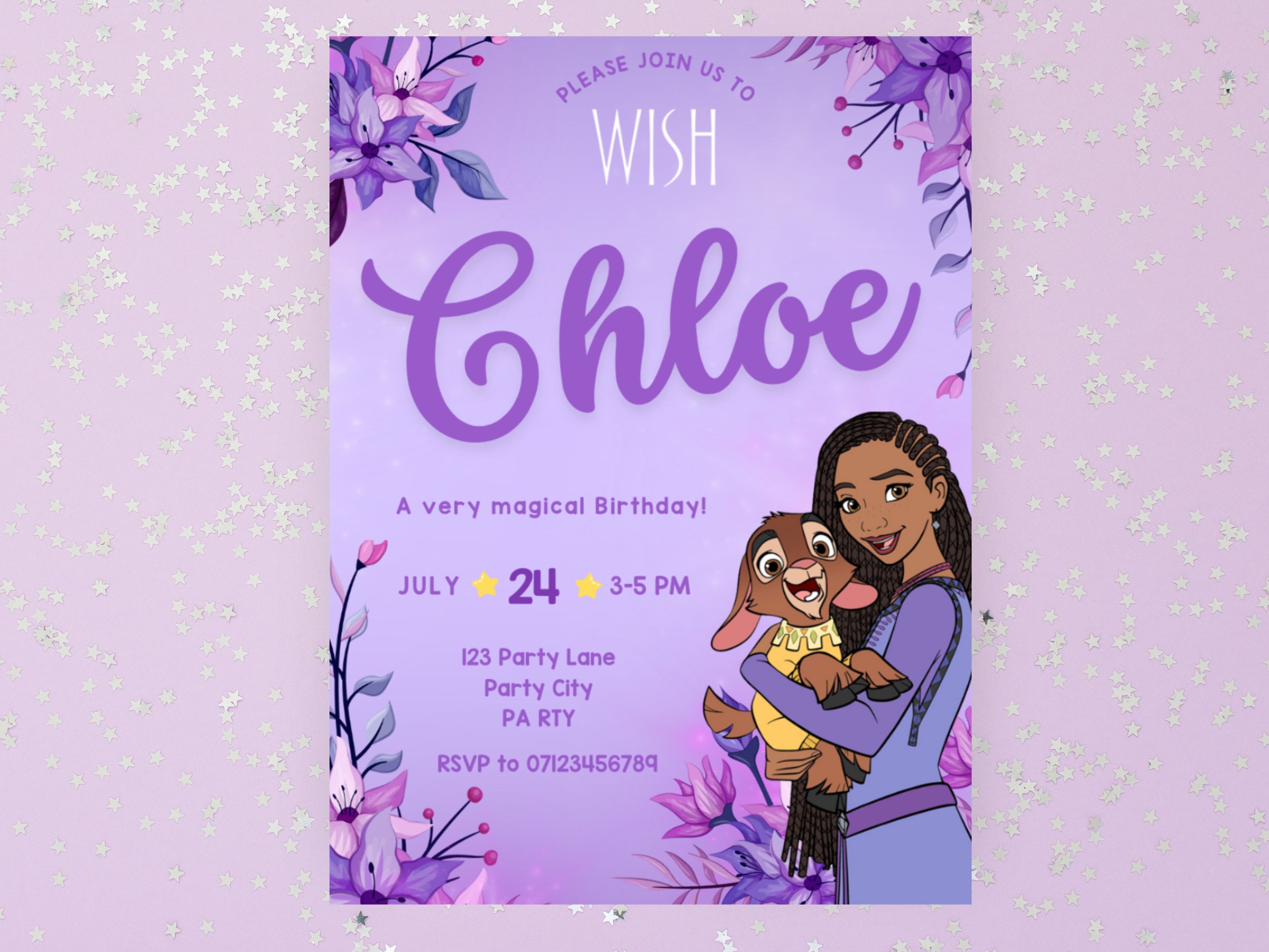 Wish Invitation, Editable Disney Wish Invitation, Printable or Text ...