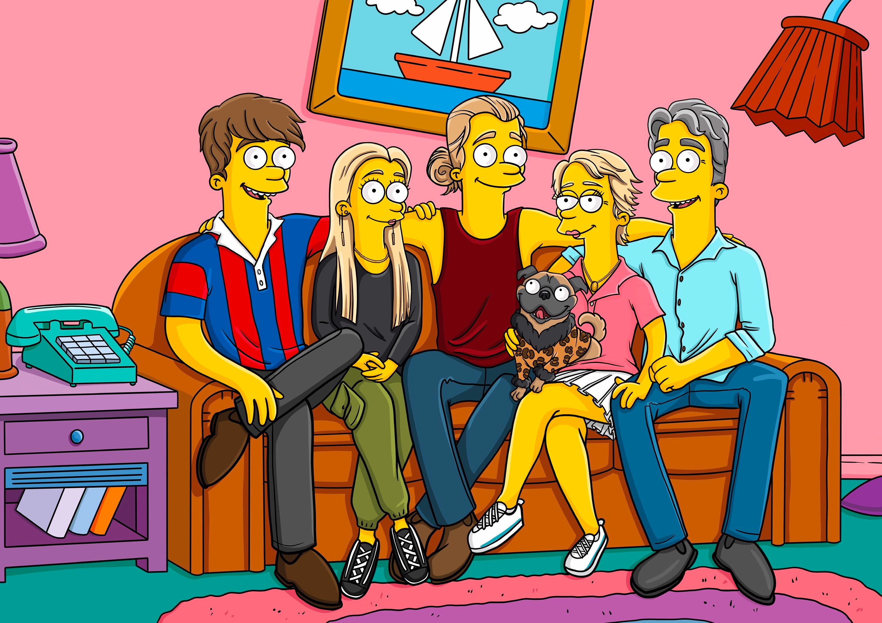 Simpsons Style Custom Portrait | Etsy