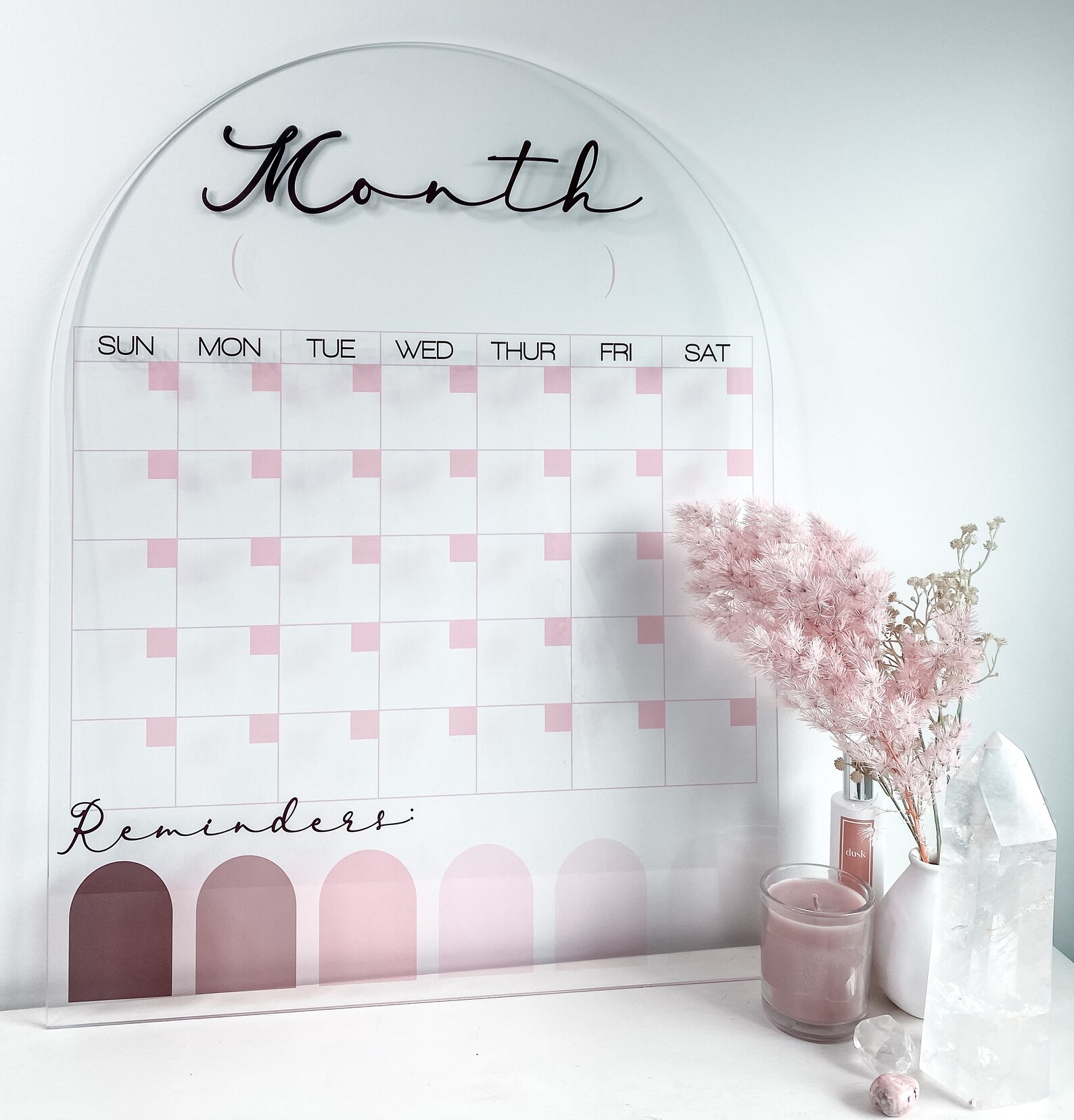 Clear Acrylic Monthly Planner Calendar Etsy Australia