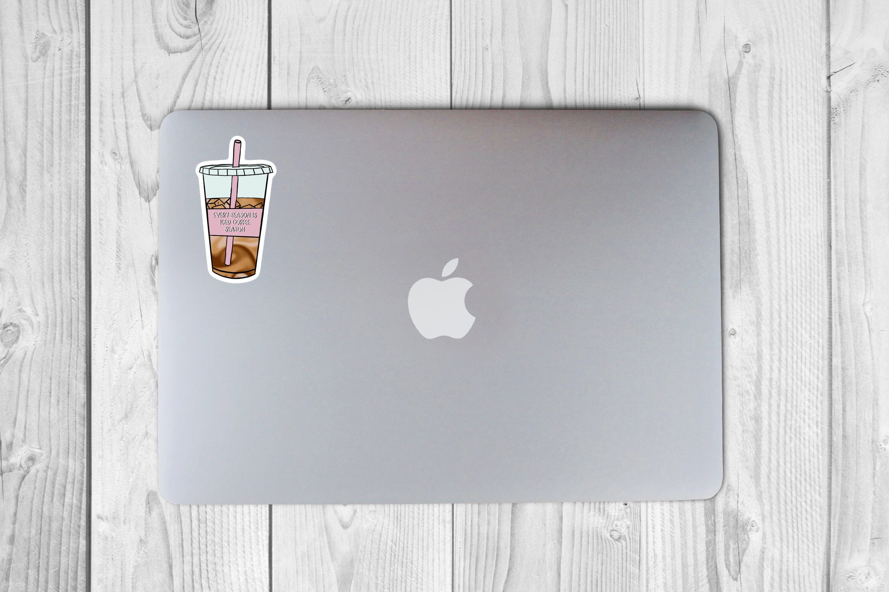 Iced Coffee Sticker Coffee Decal Water Bottle Sticker - Etsy