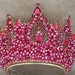 Burgundy Gold Crown, the Queen's Crown, Wedding Headpiece Bridal ...