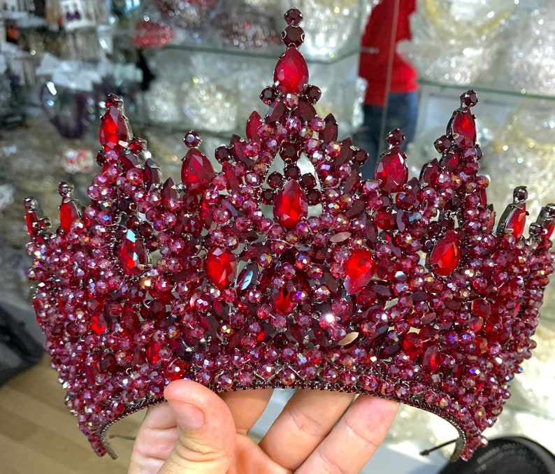 Black Crystal Crown, the Queen's Crown, Wedding Headpiece Bridal ...