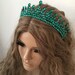 Crown, Bridal Green Tiara Bridal Hairpiece, Bridal Tiaras, Emerald ...