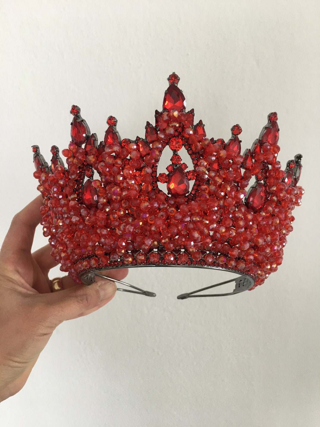 Red Antrasit Crown, the Queen's Crown, Wedding Headpiece Bridal ...