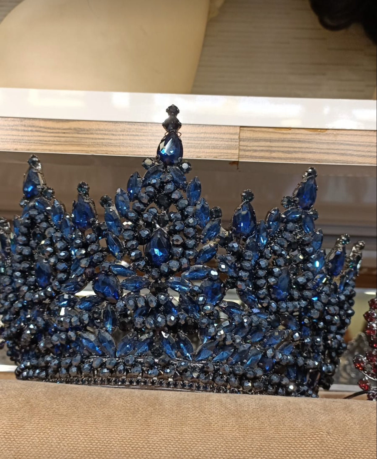 Black Crystal Crown, the Queen's Crown, Wedding Headpiece Bridal ...