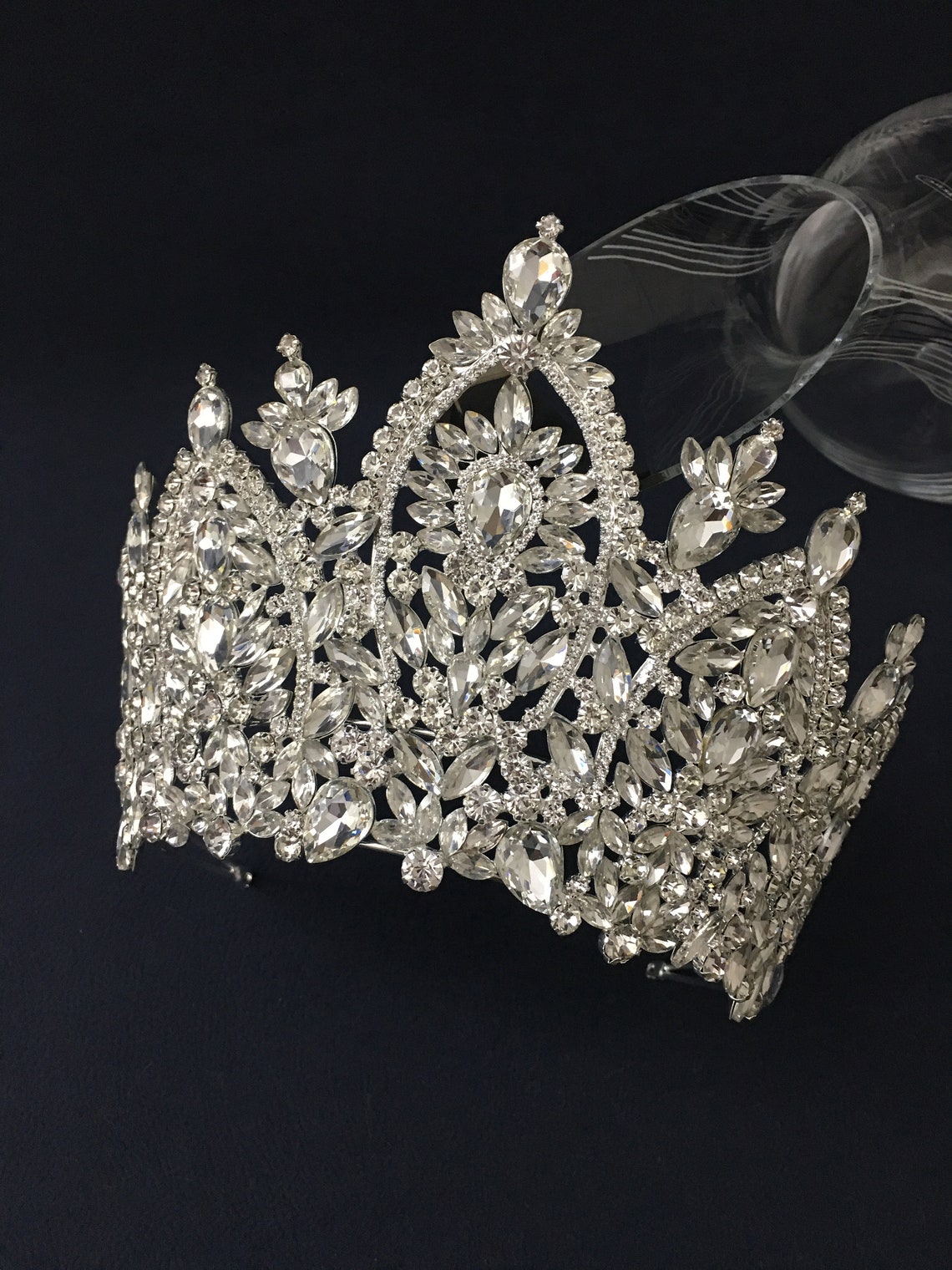 Wedding Tiaras Bridal Tiara Crown High Crystal Tiara Bridal - Etsy