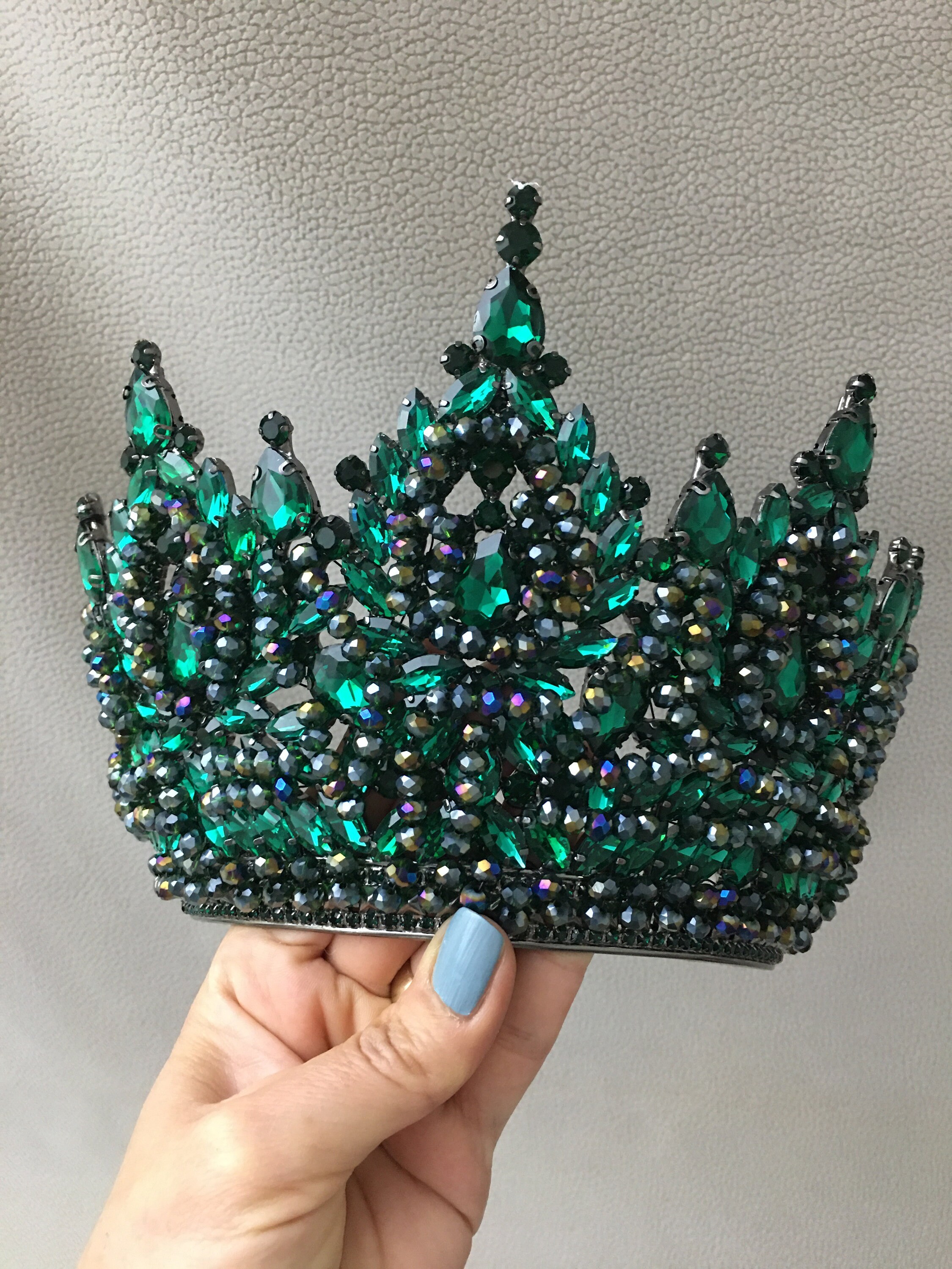 Black Crystal Crown, Halloween Crown, Wedding Headpiece Bridal ...