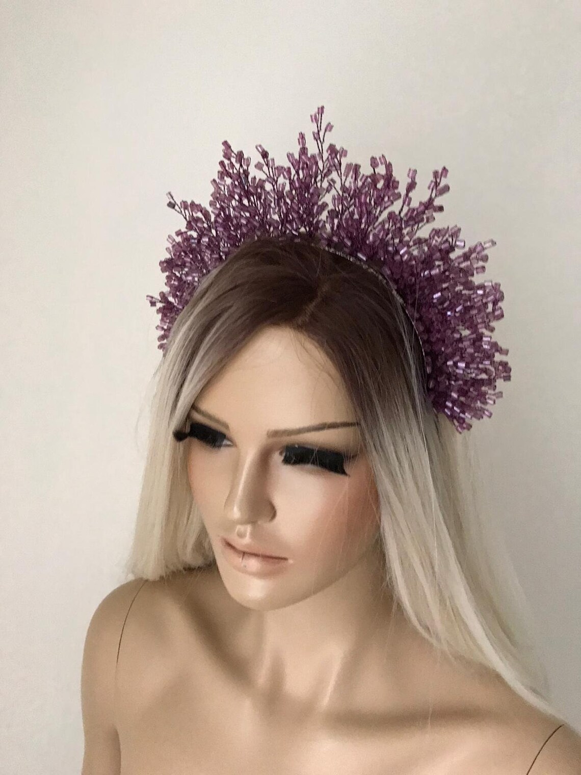 Crown, Bridal Crystal Beads Hair Accessory, Bridal Hairpiece, Bridal ...