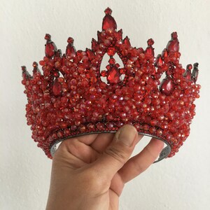Red Antrasit Crown, the Queen's Crown, Wedding Headpiece Bridal ...