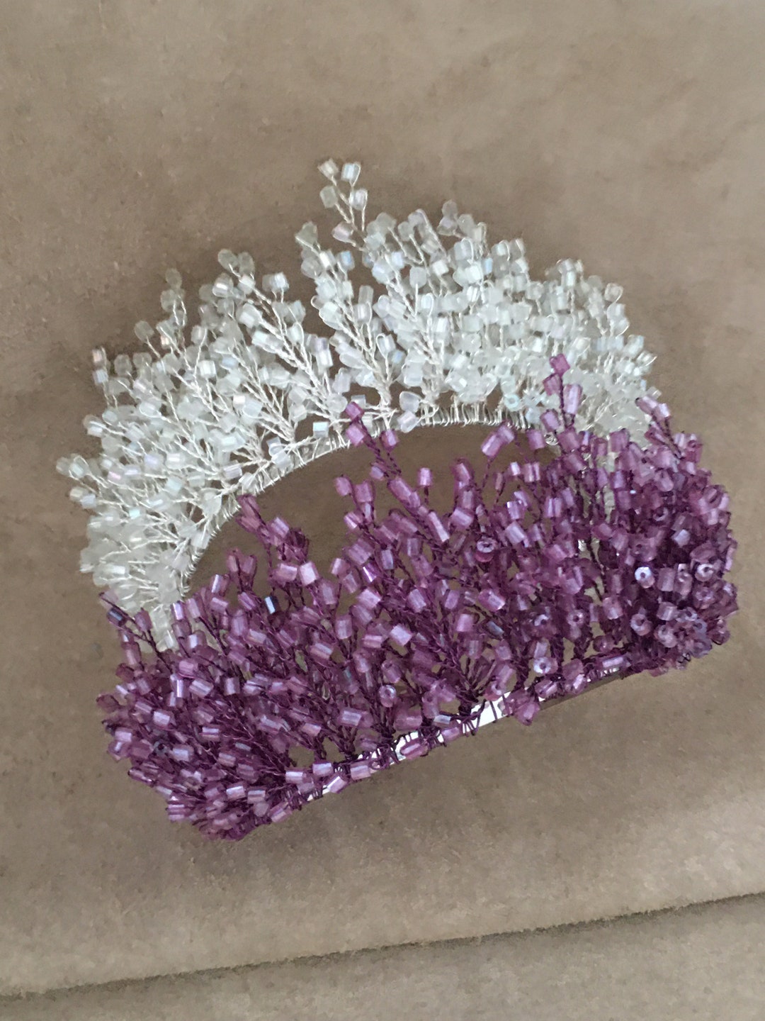 Crown, Bridal Crystal Beads Hair Accessory, Bridal Hairpiece, Bridal ...
