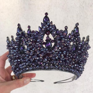 Purple Crown, the Queen's Crown, Wedding Headpiece Bridal Headpiece ...