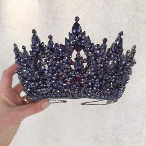 Purple Crown, the Queen's Crown, Wedding Headpiece Bridal Headpiece ...