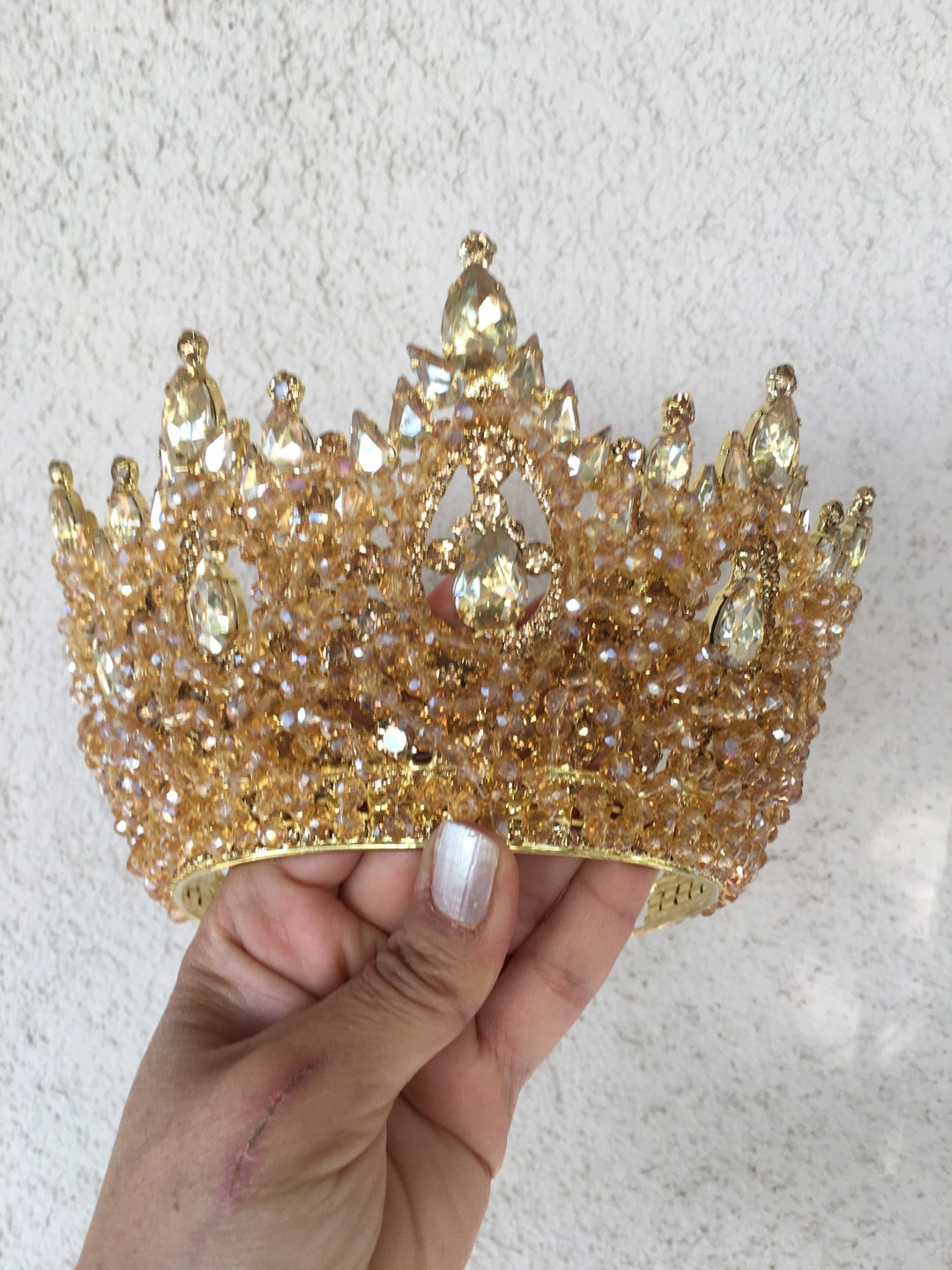 Gold Tiara Bridal Hairpiece, Bridal Tiaras, Diadem, Crown Headpieces ...