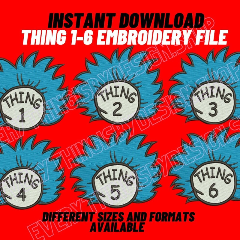 Thing 1 and Thing 2 - Etsy