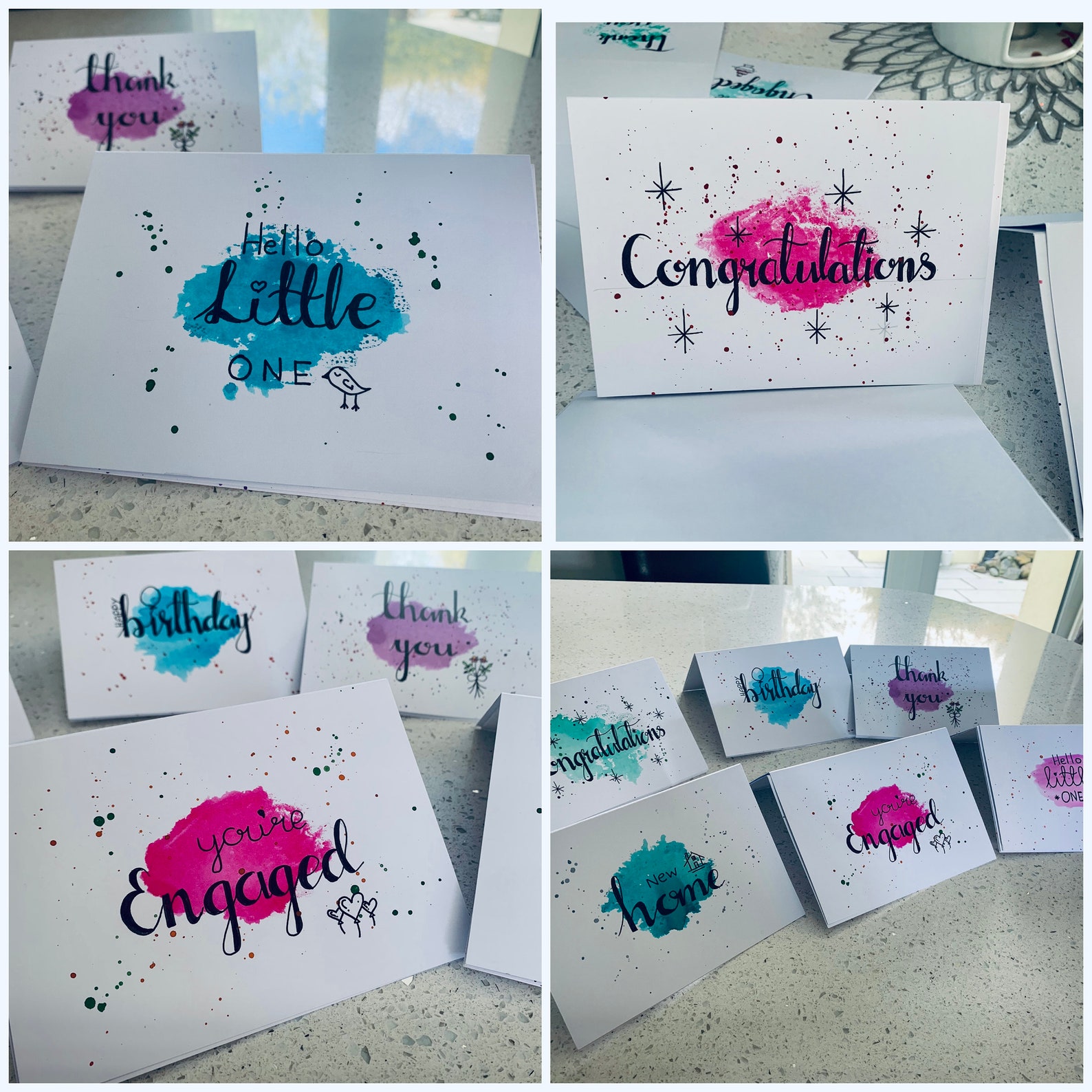 Congratulations - Hand Lettered Greetings Card - A6 Blank - Etsy
