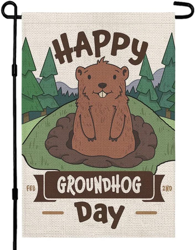 Happy Groundhog Day Garden Flag sold by Derek Nelson | SKU 40637494 ...
