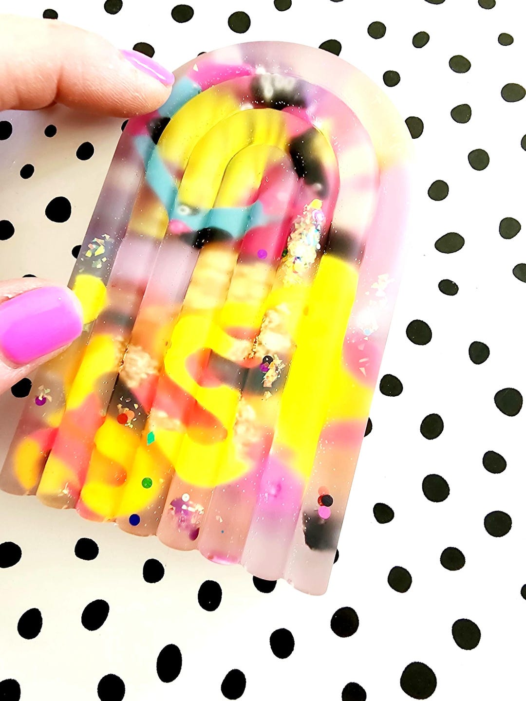 Large Rainbow Fin Recycled Resin Rainbow Ornament - Etsy