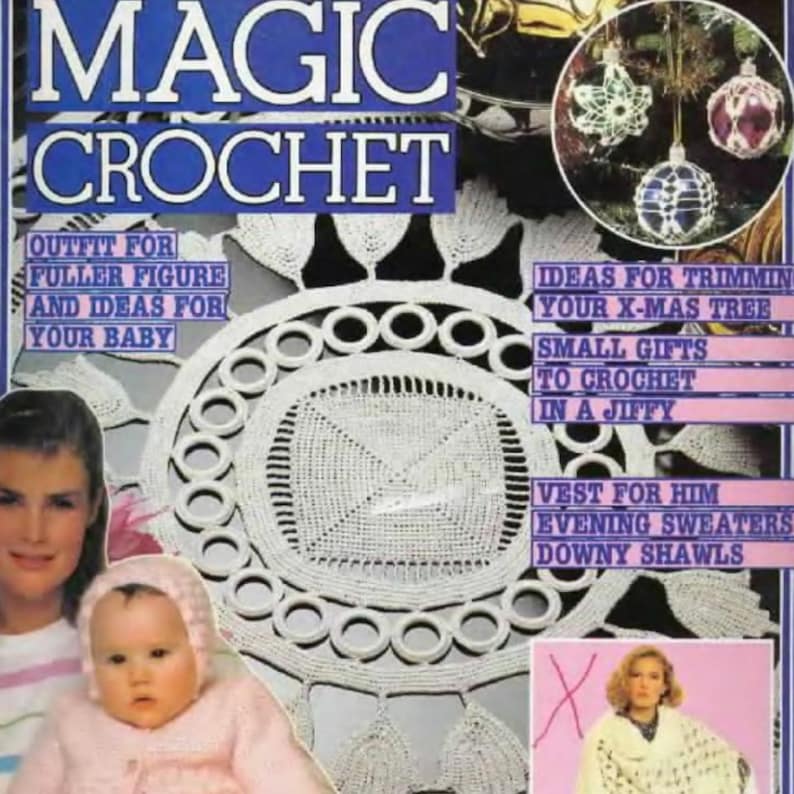 Magic Crochet Magazine, Crochet and Knitting Magazine, Vintage 53 ...