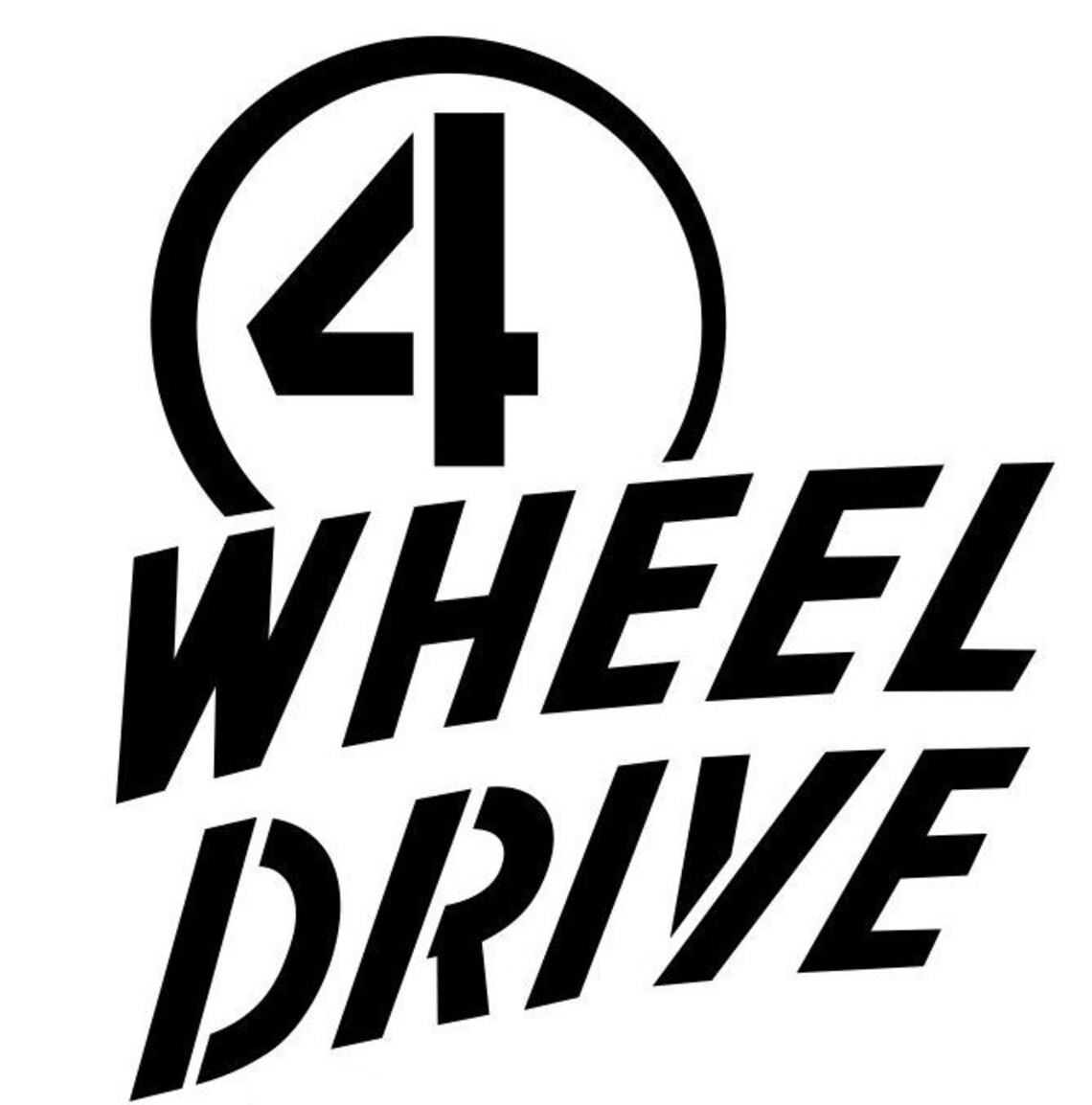 Jeep 4 Wheel Drive Decal (satin Black) - Etsy