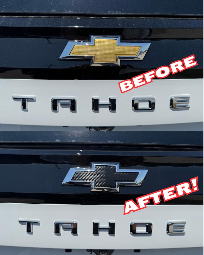 Pre-cut Vinyl Front & Back Bowtie Overlay Decals for Chevy Tahoe ...