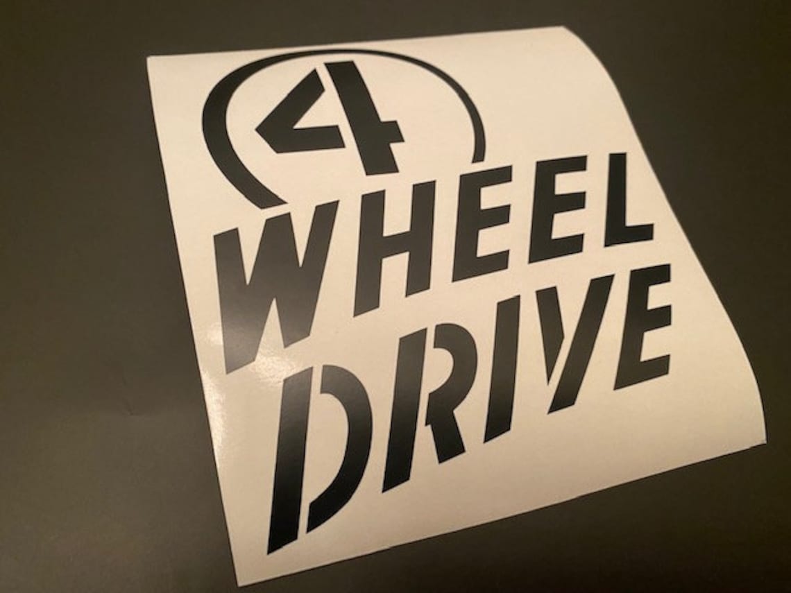 Jeep 4 Wheel Drive Decal (satin Black) - Etsy