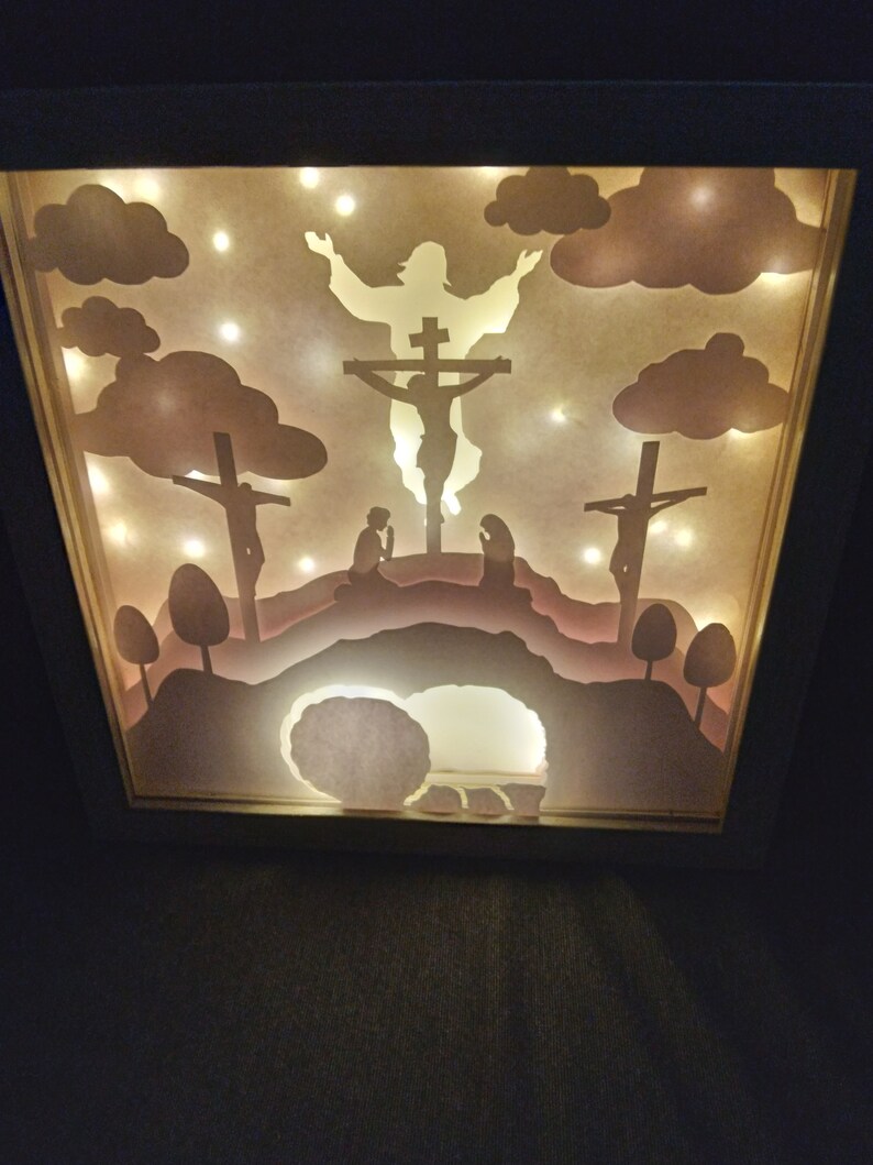 Empty Tomb Lightbox 9 X 9 Shadow Box Jesus - Etsy