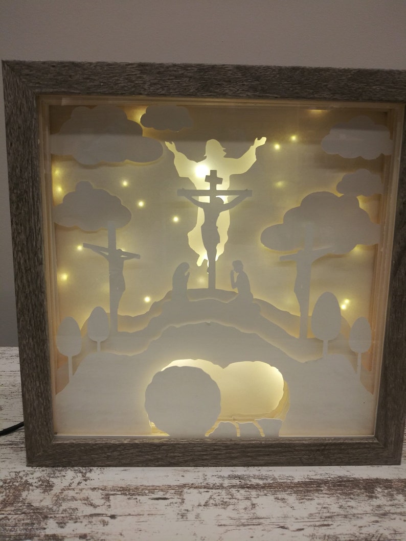 Empty Tomb Lightbox 9" X 9" Shadow Box Jesus Resurrection - Etsy