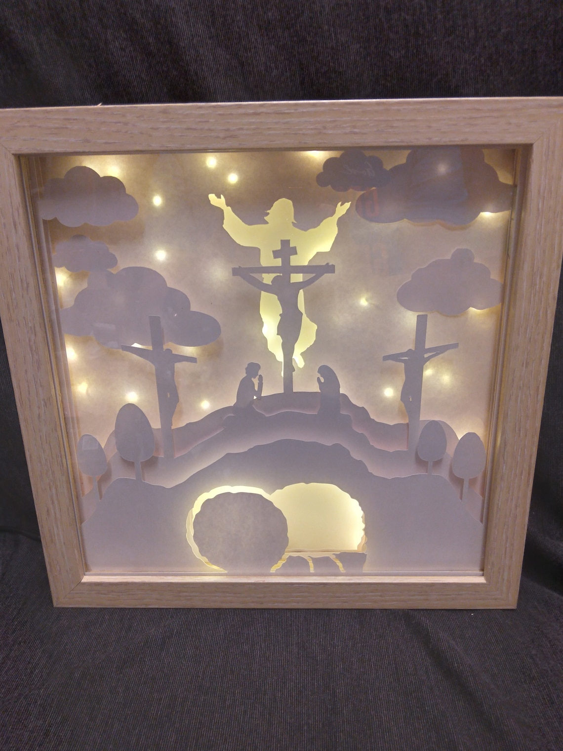 Empty Tomb Lightbox 9 X 9 Shadow Box Jesus - Etsy